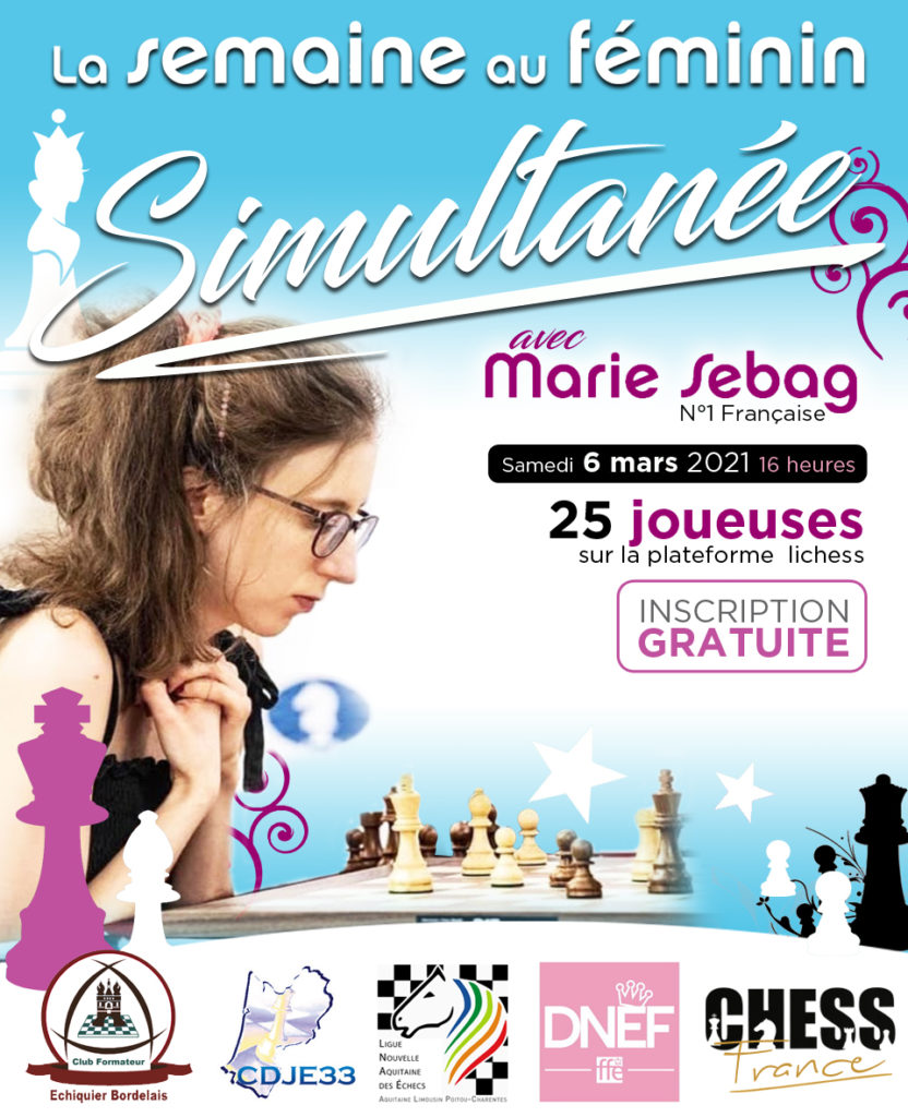 Simultanée gratuite avec Marie Sebag, meilleure joueuse d’échecs de ...